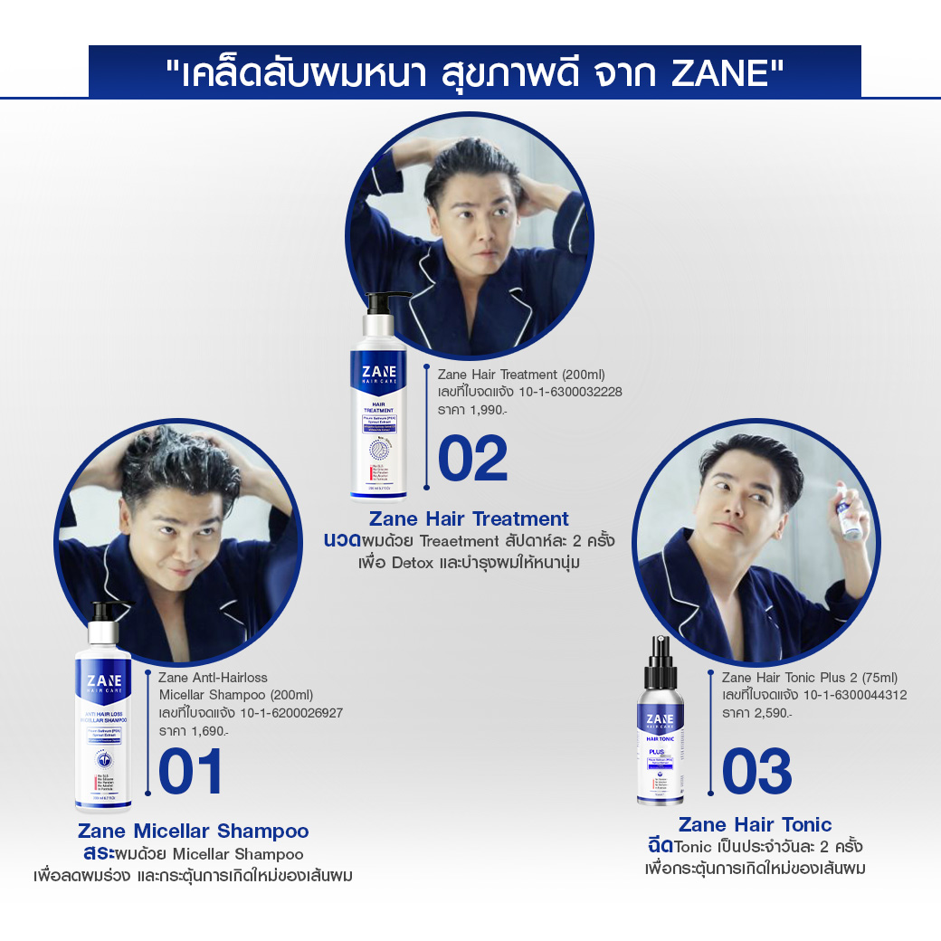 ลงทะเบียนสั่งซื้อ ZANE HAIR CARE